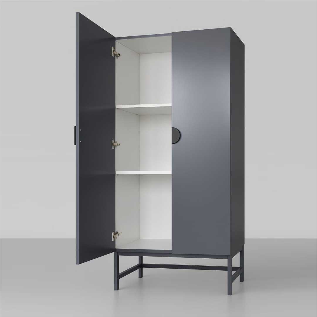 Charcoal Steel Filing Cabinet – Modern Minimalist Design | Bruce Furnpaint